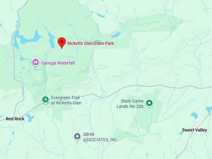 16. ricketts glen state park map