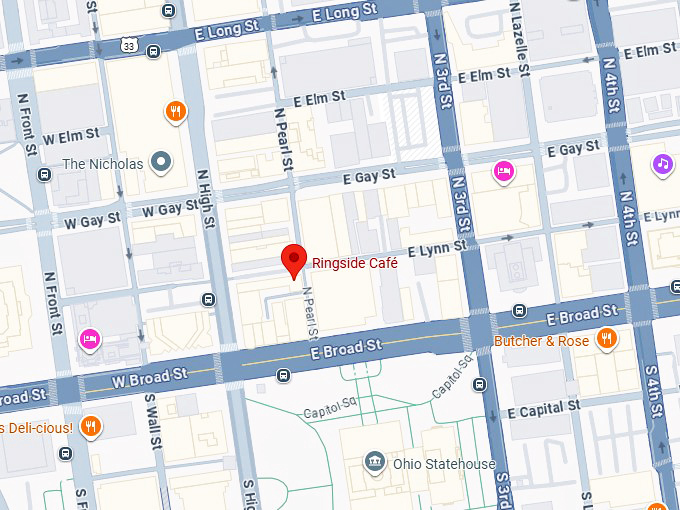 16. ringside caf&eacute; map