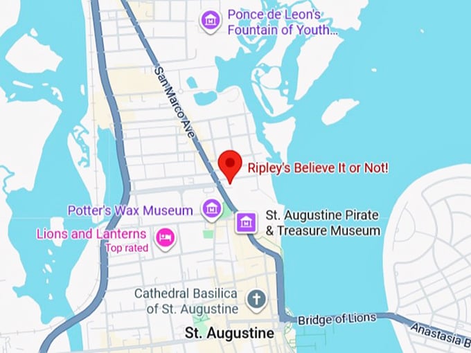 16. ripley's believe it or not! map