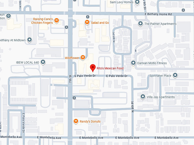 16. rito's mexican food map