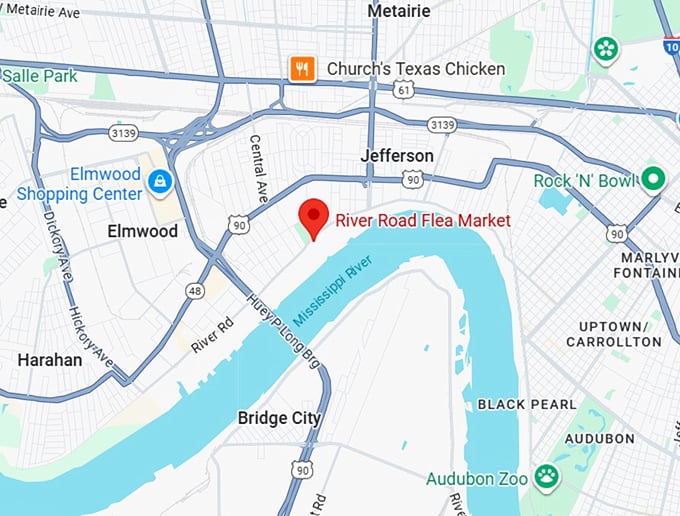 16. river road flea market map