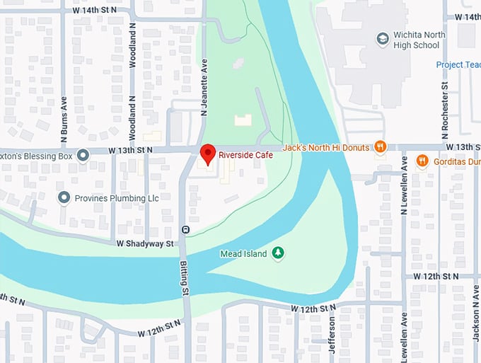 16. riverside caf&eacute; (739 w 13th st n) map