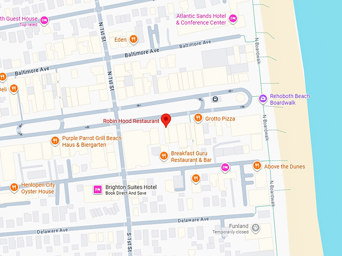 16. robin hood restaurant map