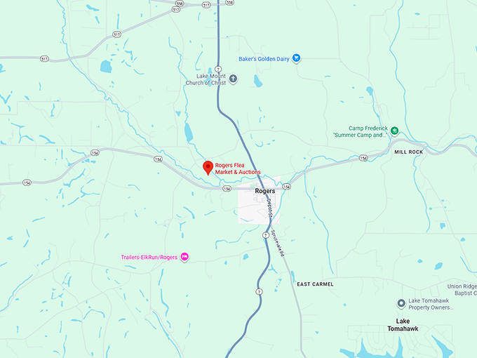 16. rogers flea market & auctions map