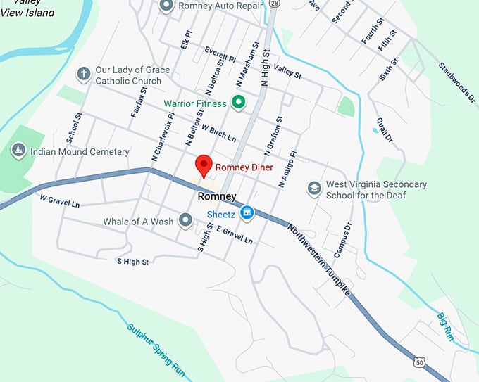 16. romney diner map