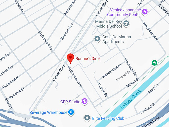 16. ronnie's diner map