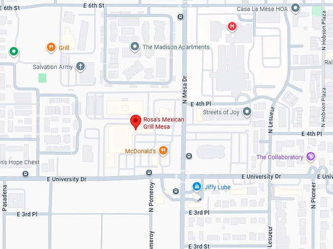 16. rosa's mexican grill map