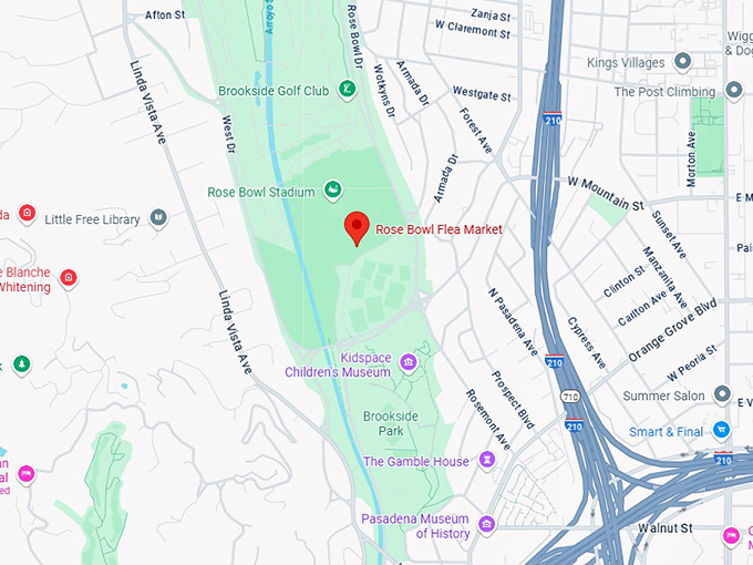 16. rose bowl flea market map