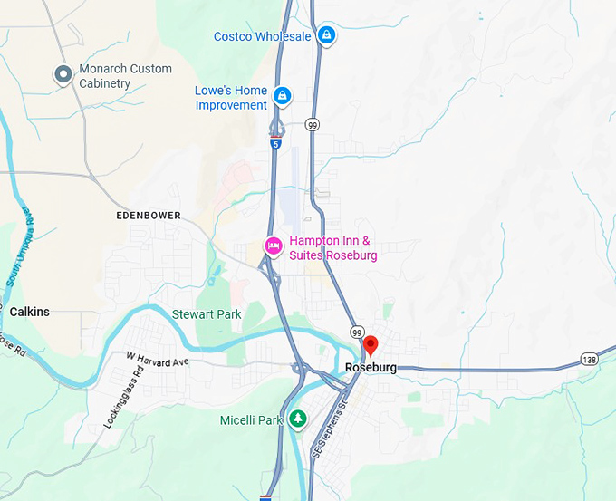 16. roseburg map