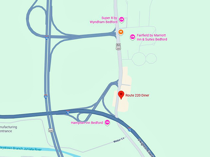 16. route 220 diner map