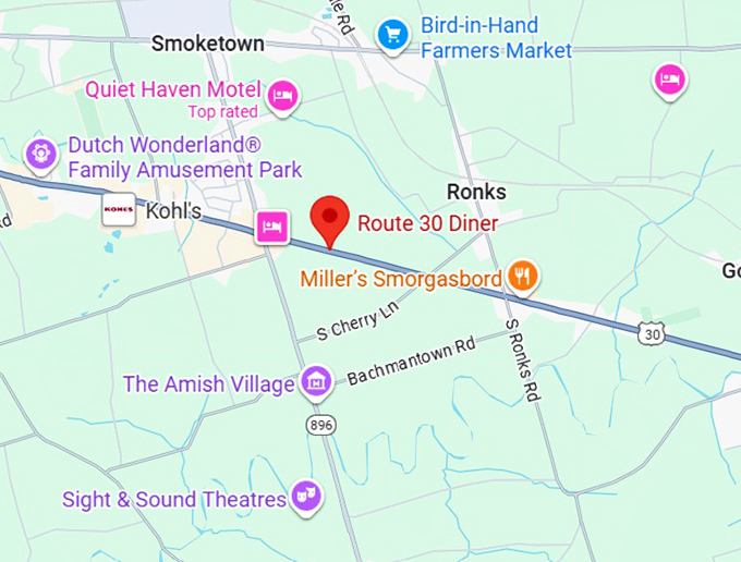 16. route 30 diner map