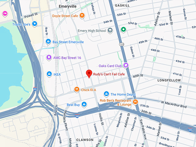 16. rudy's can't fail cafe map