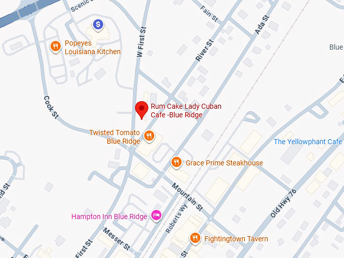 16. rum cake lady cuban cafe blue ridge map