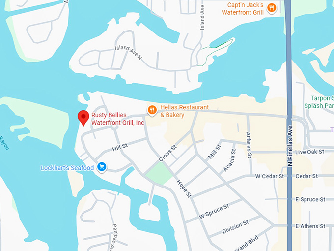 16. rusty bellies waterfront grill, inc. map
