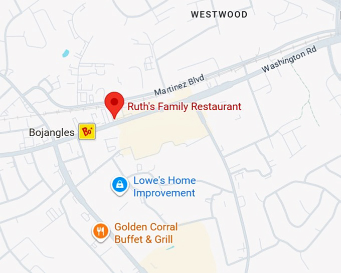 16. ruth's family restaurant map