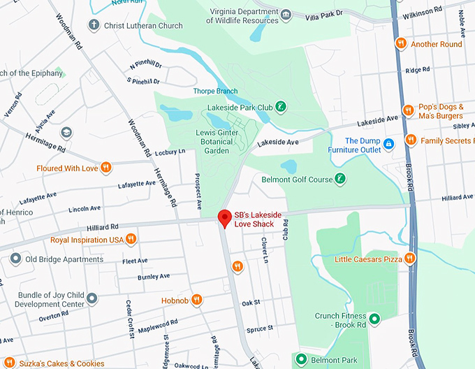 16. sb's lakeside love shack map