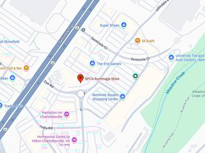 16. spca rummage store map