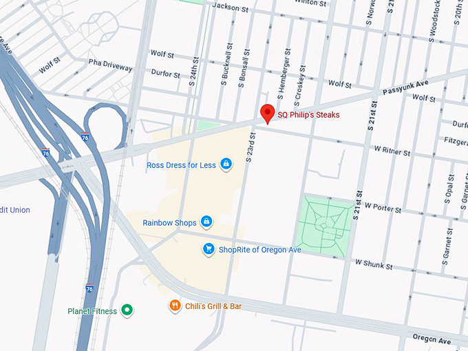 16. sq philip's steaks map