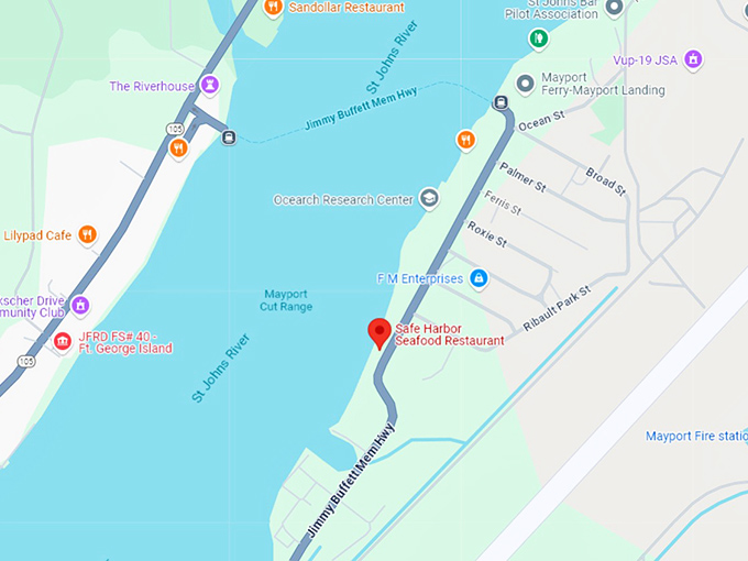 16. safe harbor seafood restaurant map