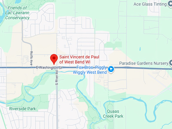 16. saint vincent de paul of west bend wi map