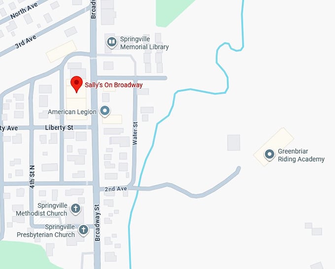 16. sally's on broadway map