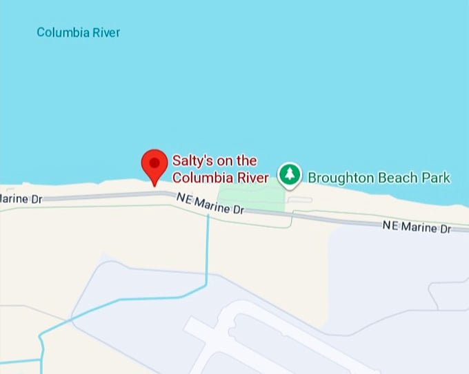 16. salty's on the columbia river map