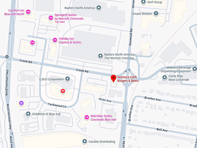 16. sammy's craft burgers & beers map