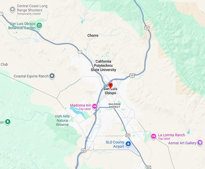 16. san luis obispo map