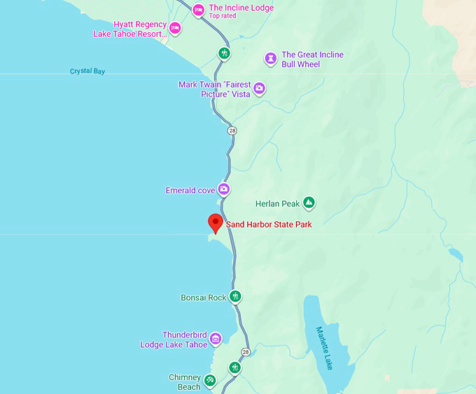 16. sand harbor state park map