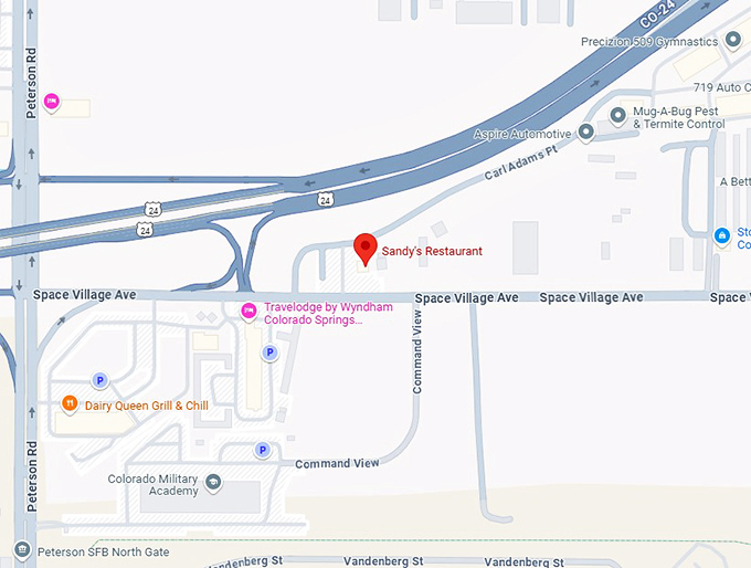 16. sandy's restaurant map