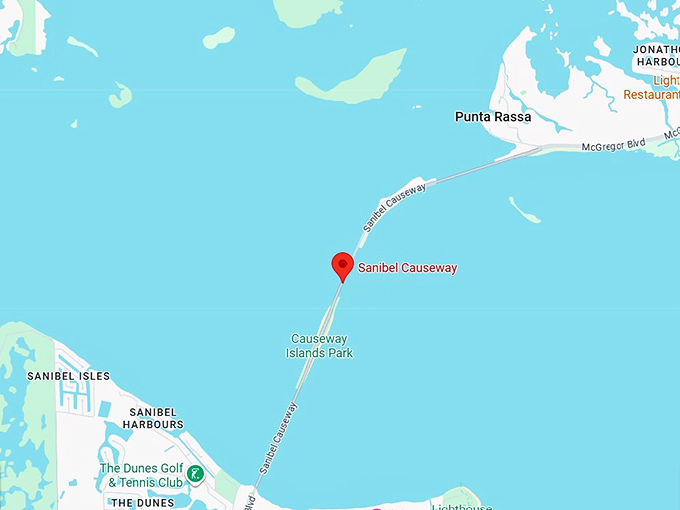 16. sanibel causeway map