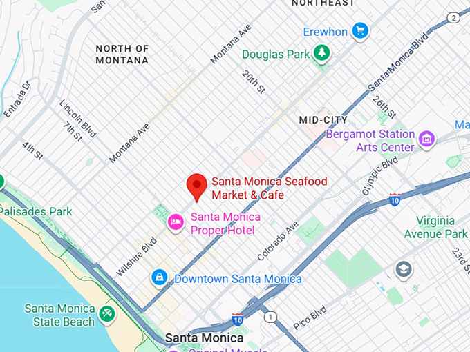 16. santa monica seafood map
