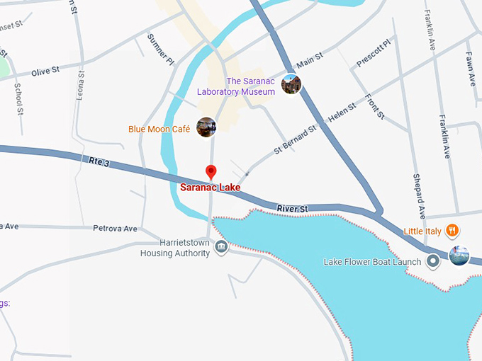 16. saranac lake, ny map