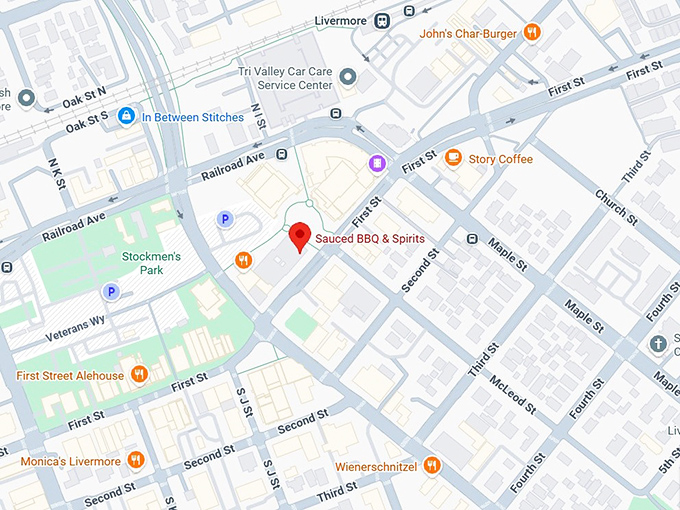 16. sauced bbq & spirits map