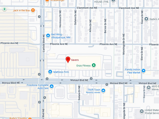 16. savers (2620 carlisle blvd) map