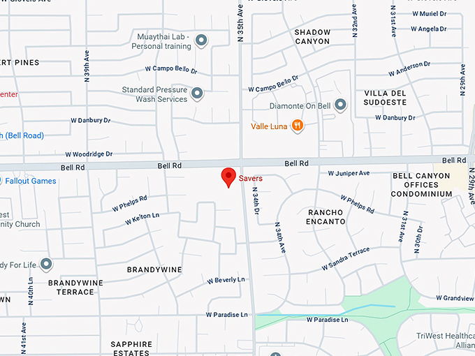 16. savers (3517 w bell rd) map