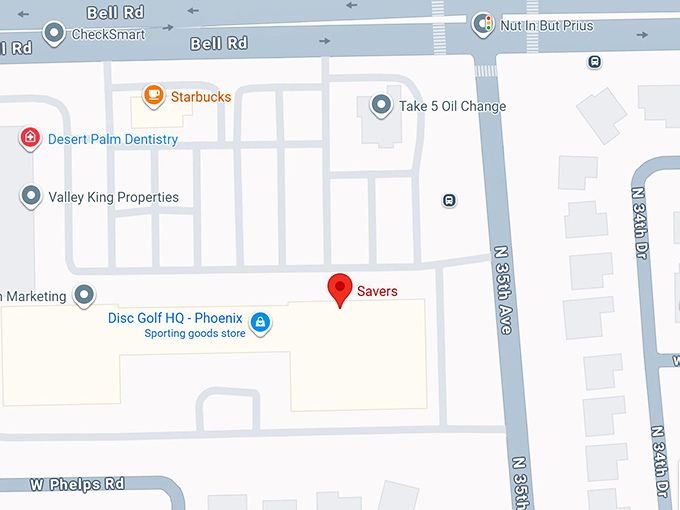 16. savers (3517 w bell rd) map