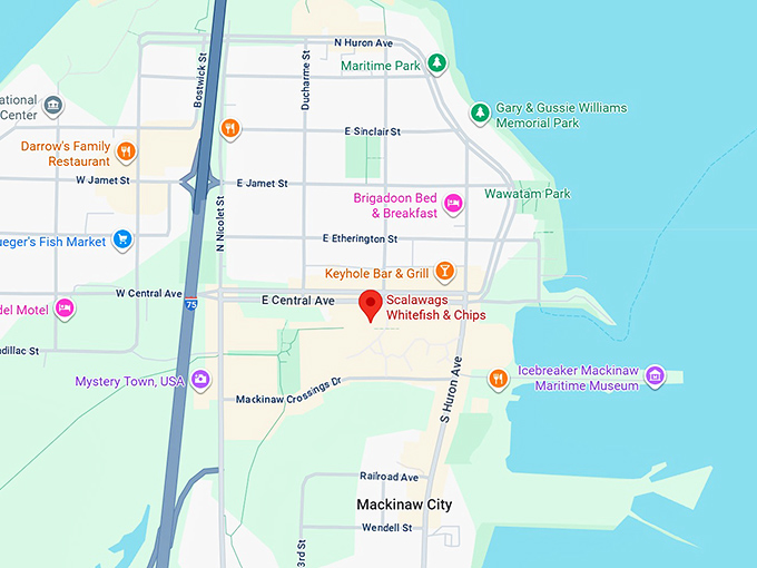 16. scalawags whitefish & chips map