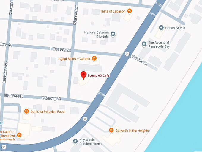 16. scenic 90 cafe map