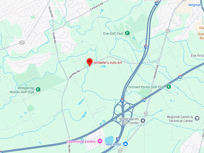 16. schaefer's auto art map