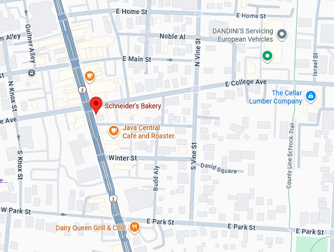 16. schneider's bakery map