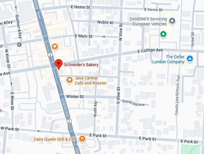 16. schneider's bakery map