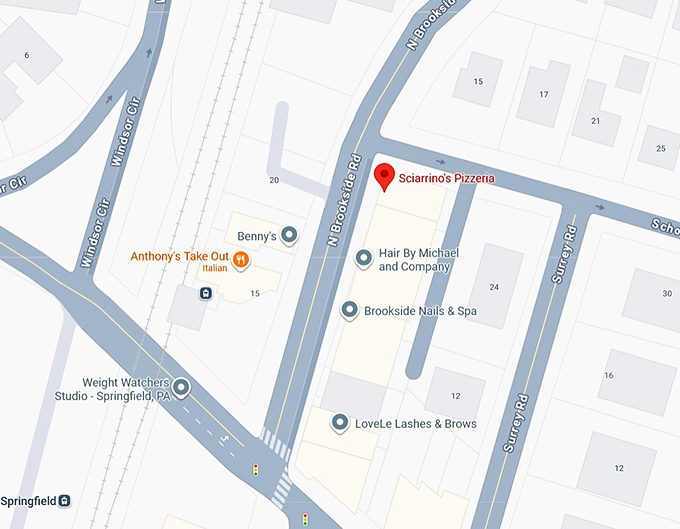 16. sciarrino's pizzeria map