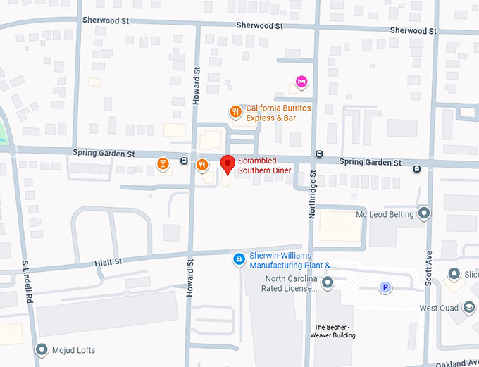 16. scrambled southern diner map