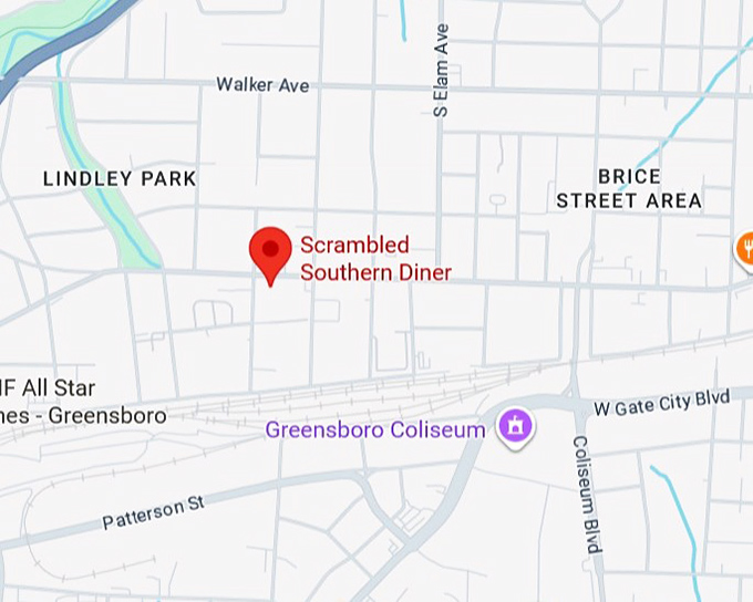 16. scrambled southern diner map