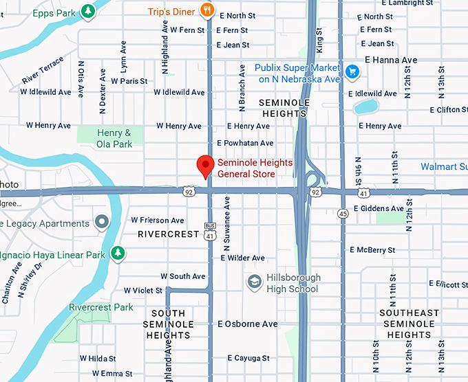16. seminole heights general store map