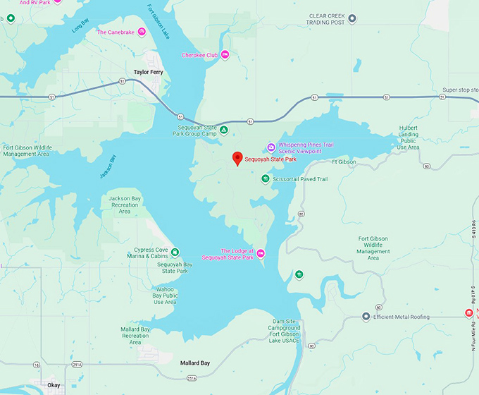 16. sequoyah state park map