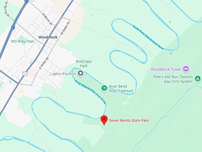 seven bends state park map