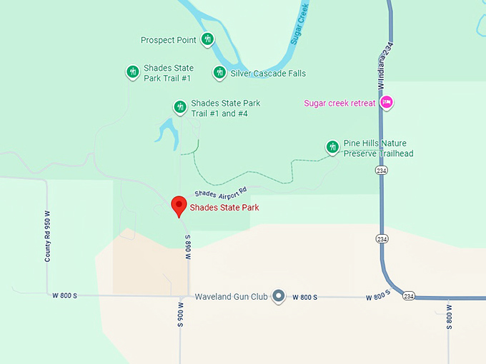 16. shades state park map
