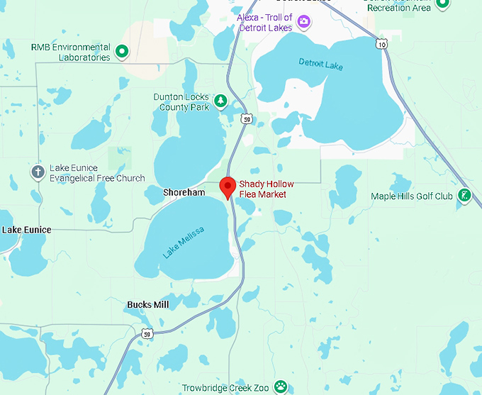 16. shady hollow flea market map
